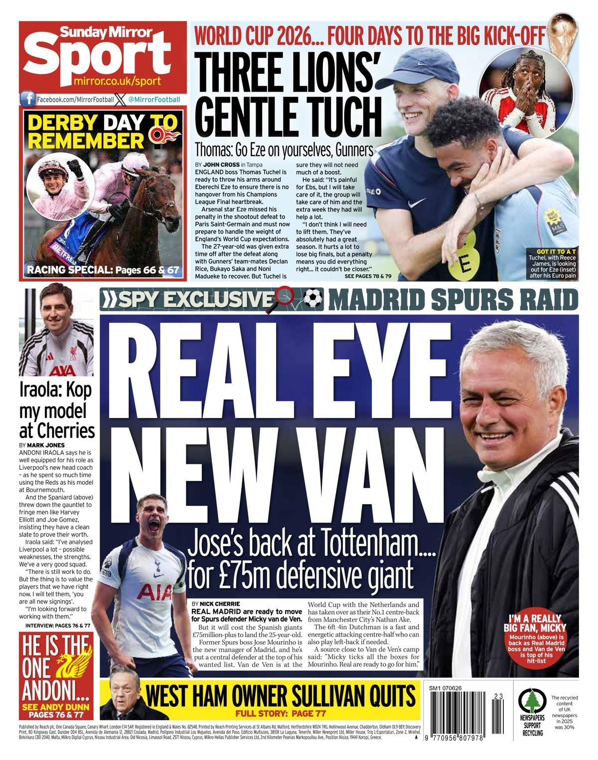 Estas son las portadas de la prensa deportiva de hoy