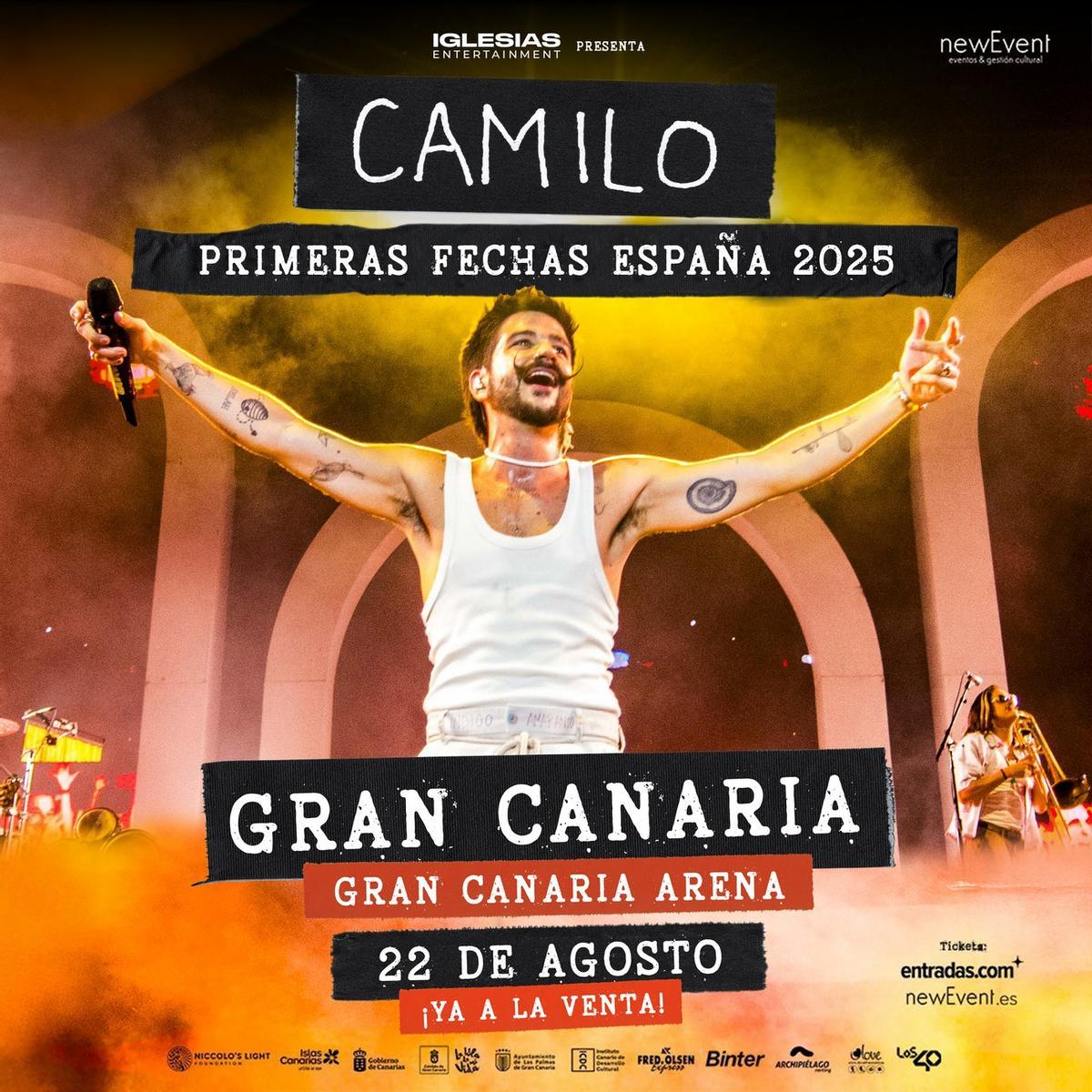 CONCIERTO CAMILO CANARIAS | Camilo regresa a Gran Canaria el 22 de agosto con las emociones a ...