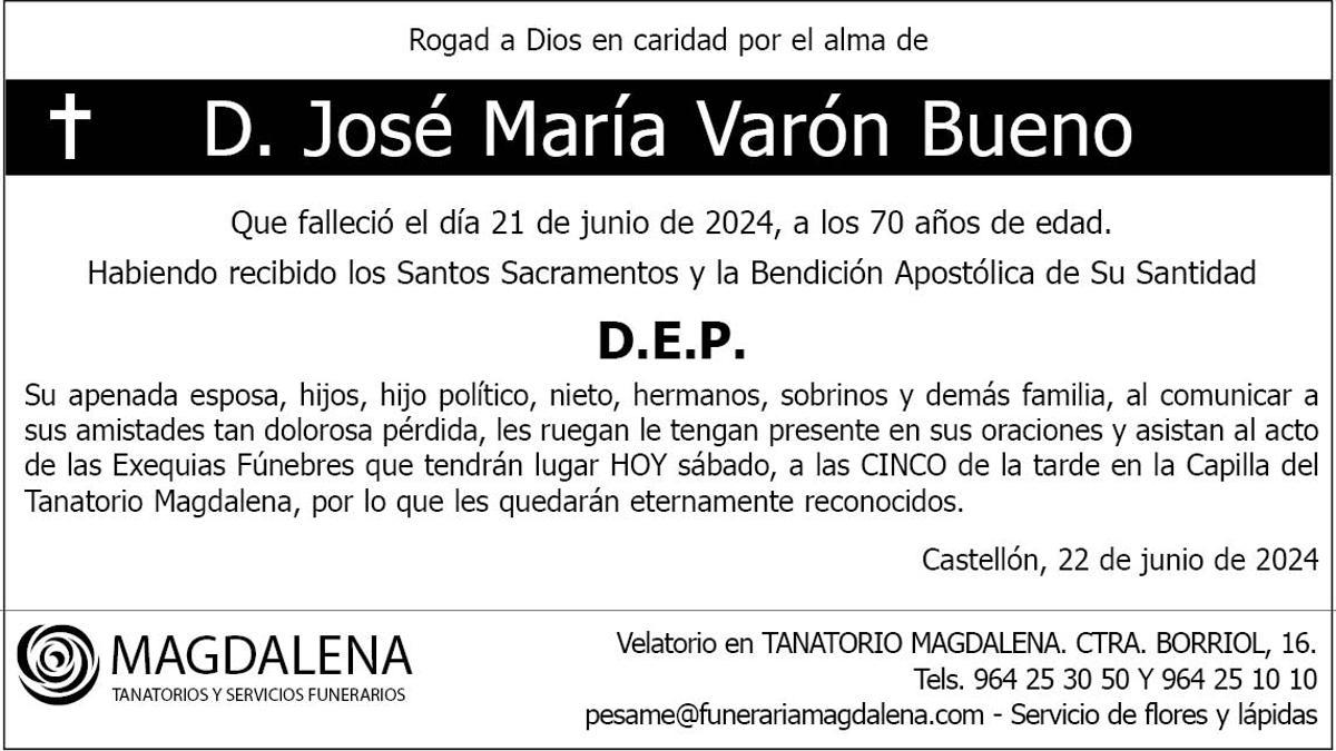 D. José María Varón Bueno - El Periódico Mediterráneo