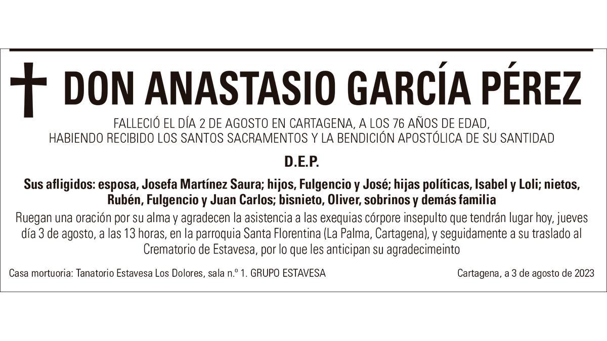 D. Anastasio García Pérez