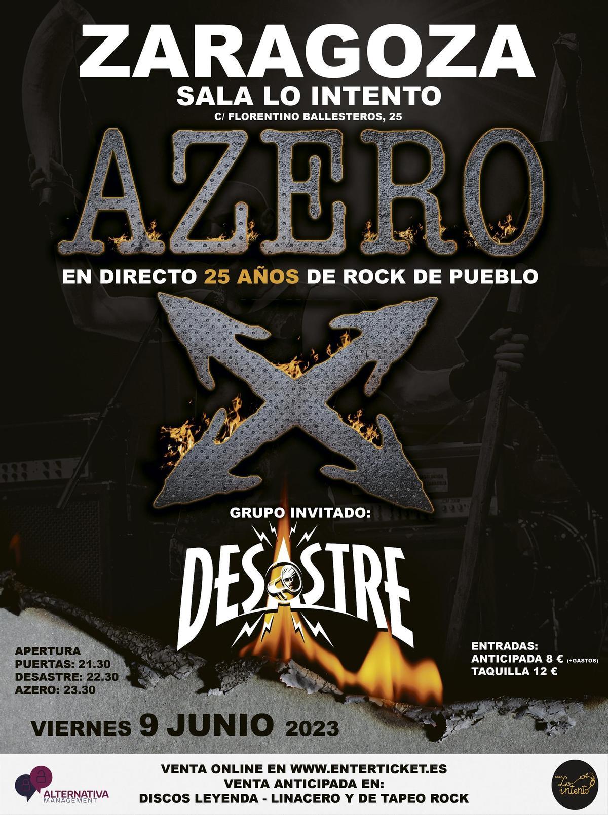 Conciertos en Zaragoza | Azero comienza su gira ‘25 años de rock de pueblo’ en Zaragoza