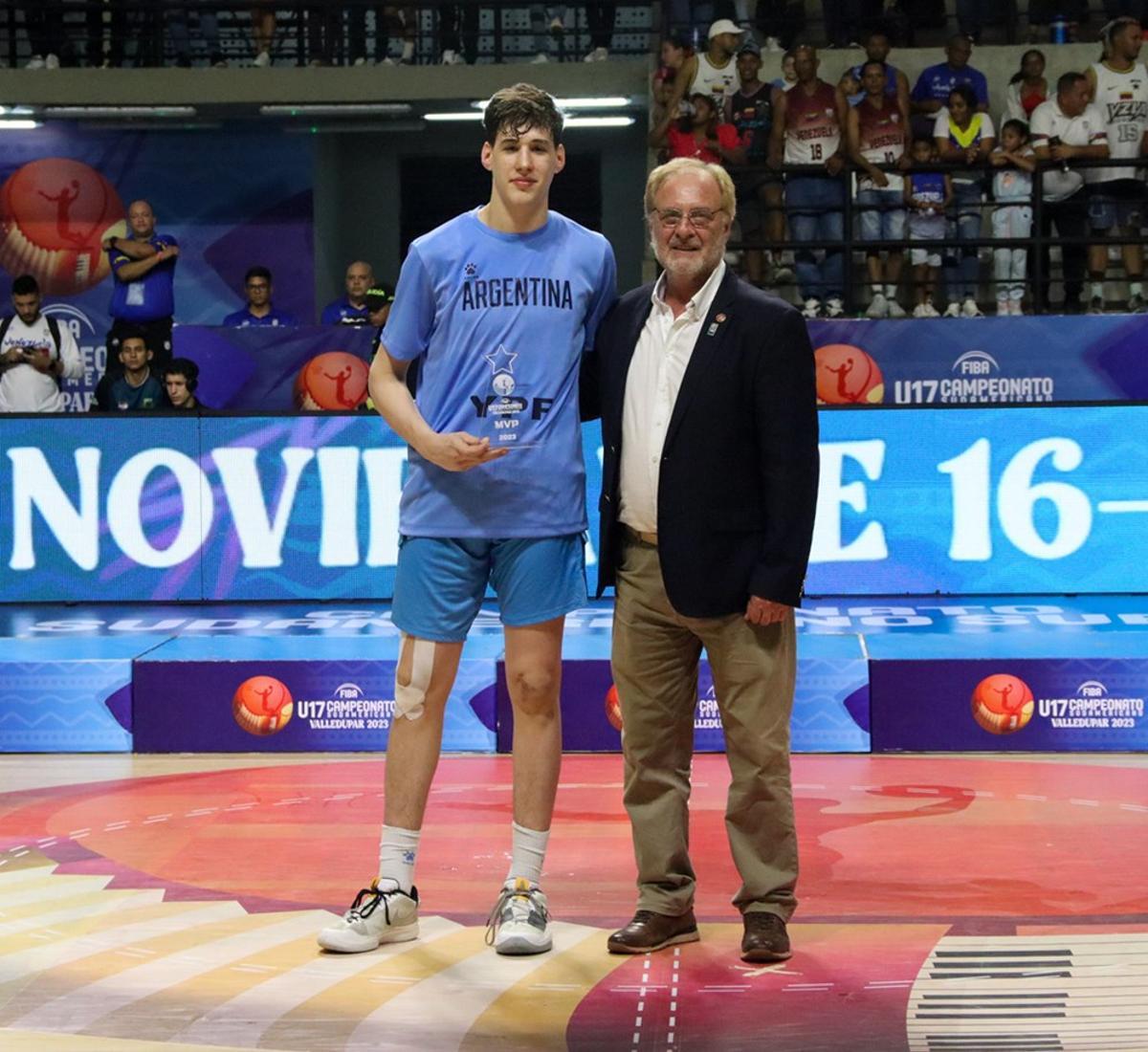 El jugador del Casademont Felipe Minzer, MVP del Sudamericano sub-17