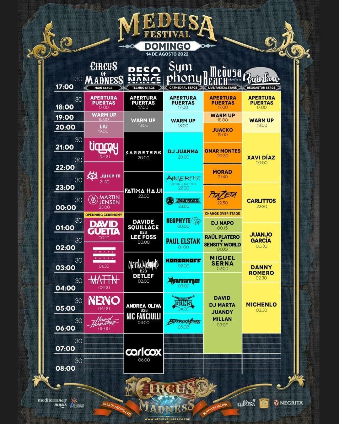 Medusa 2022: Cartel, artistas y escenarios