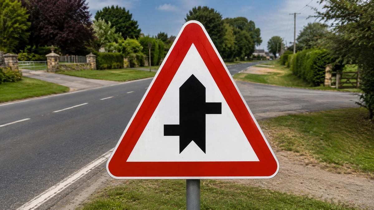Qué significa la señal de tráfico roja con una línea con ramales a los ...