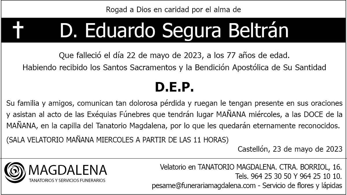 D. Eduardo Segura Beltrán