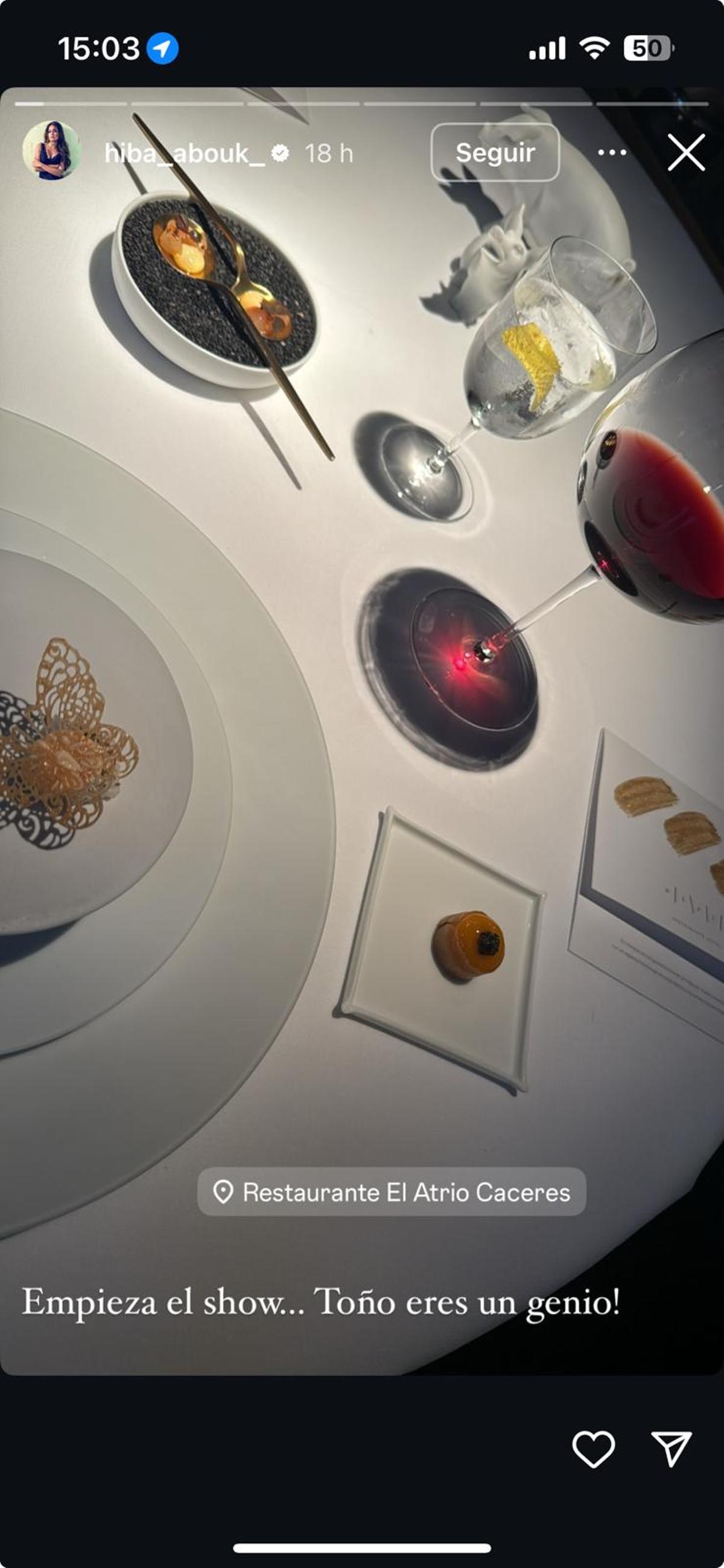 La actriz Hiba Abouk, en Atrio de Cáceres: "Toño, eres un genio"