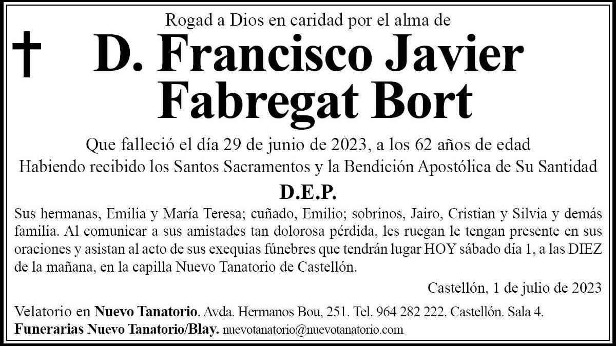 D. Francisco Javier Fabregat Bort