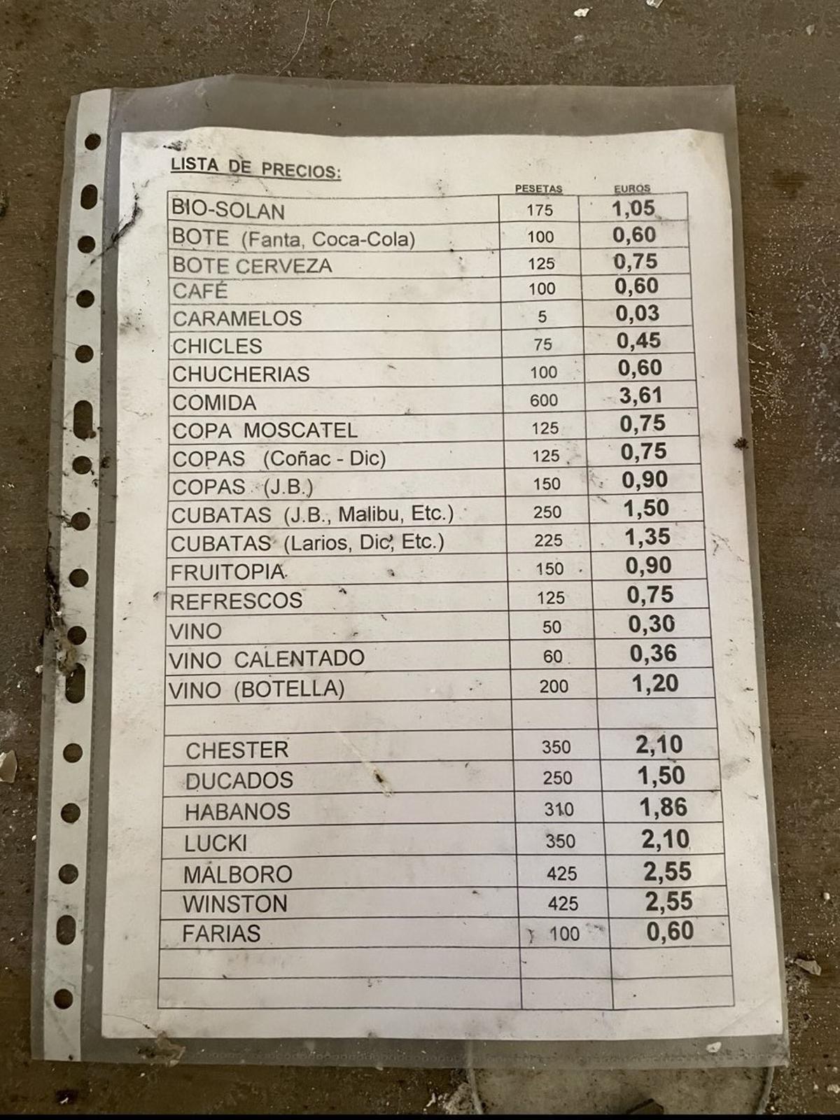 PRECIOS DE BAR HACE 25 AÑOS | Cubatas a menos de dos euros o café a 60 ...