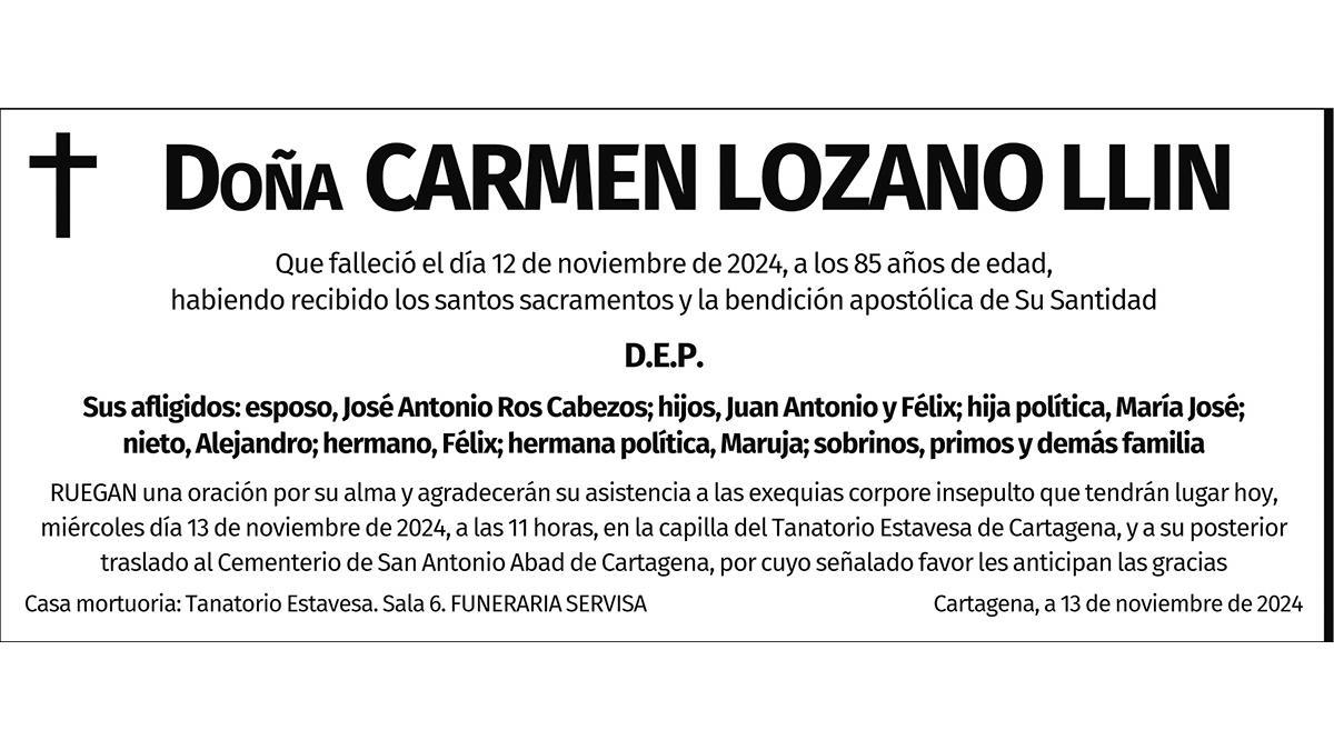 Dª Carmen Lozano Llin