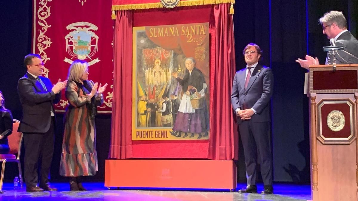 Un cartel de Clemente Rivas anuncia la Semana Santa de Puente Genil 2025