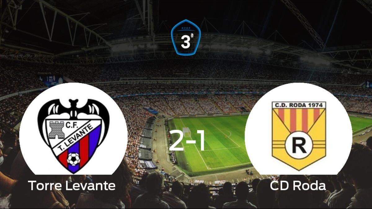 Torre Levante 2-1 Roda: El Torre Levante venció 2-1 en su estadio frente