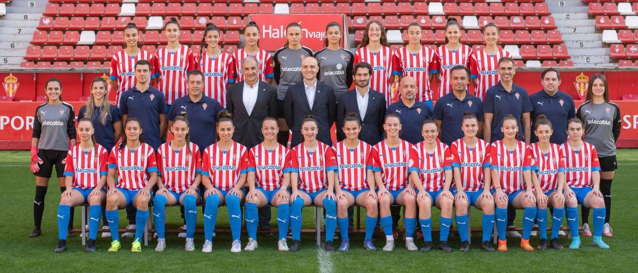 Ellas también quieren ascender: el Sporting Femenino realiza la foto ...