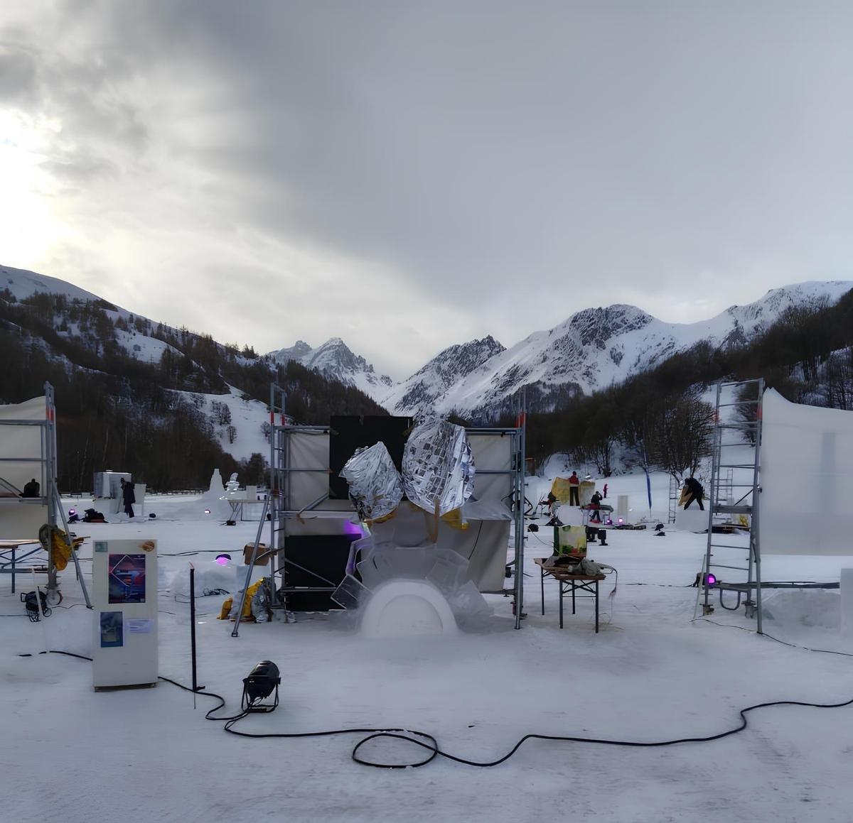 Enrique Jordá, el artista del hielo de Alicante que esculpe en los Alpes