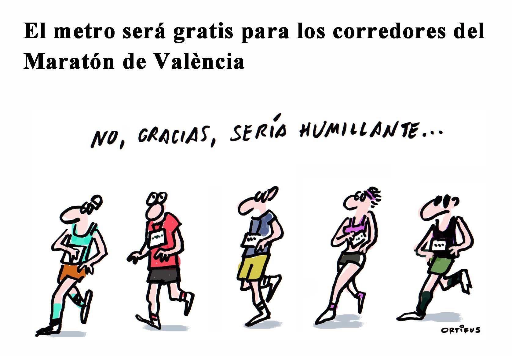 El metro será gratis para los corredores del Maratón de València