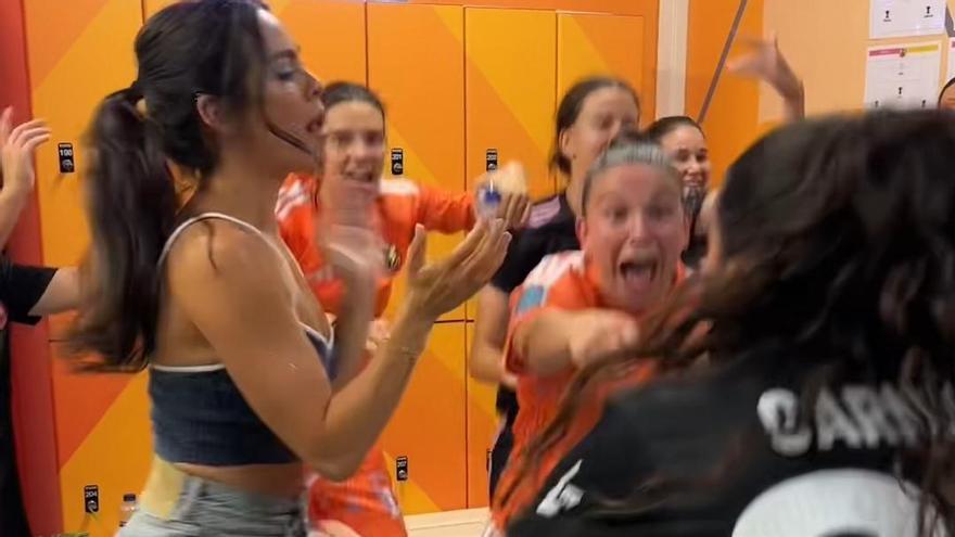 Así celebró Cristina Pedroche la victoria de Vellakas FC