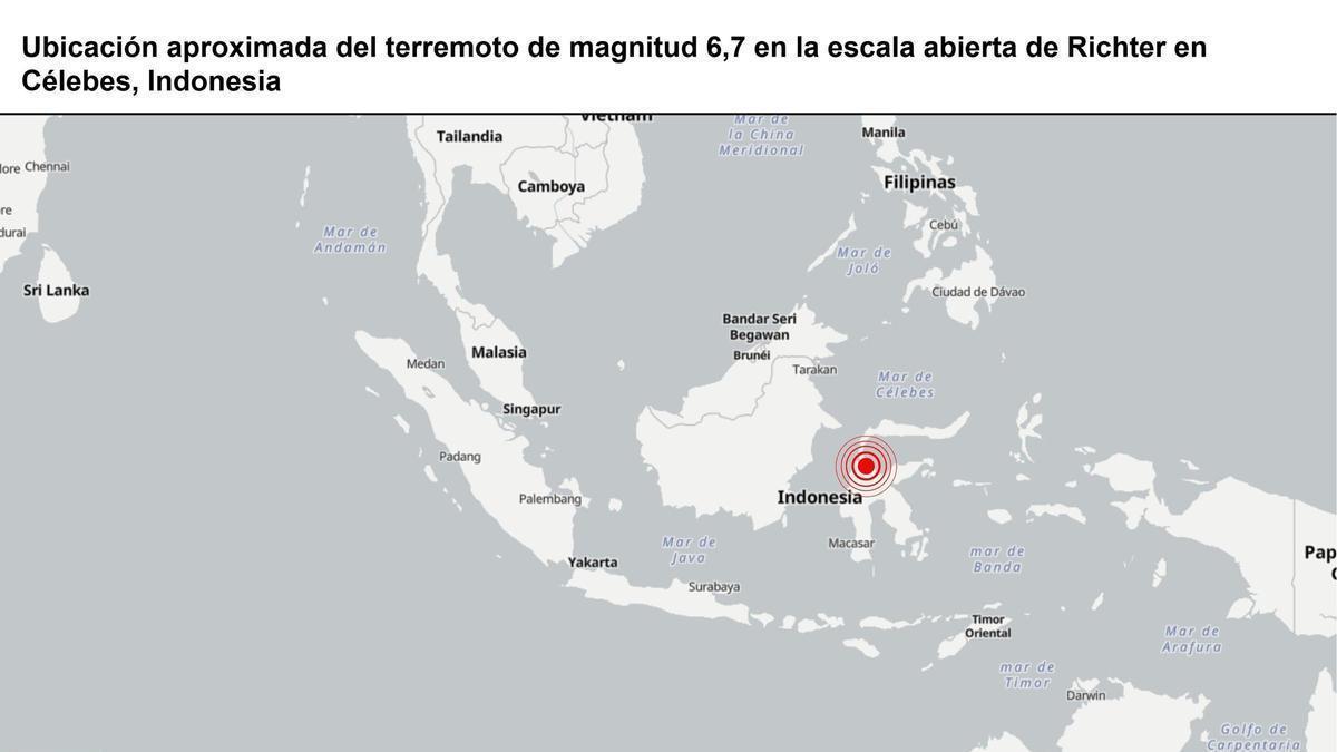 SEÍSMO | Un terremoto de magnitud 6,7 sacude la isla de Célebes, en el ...
