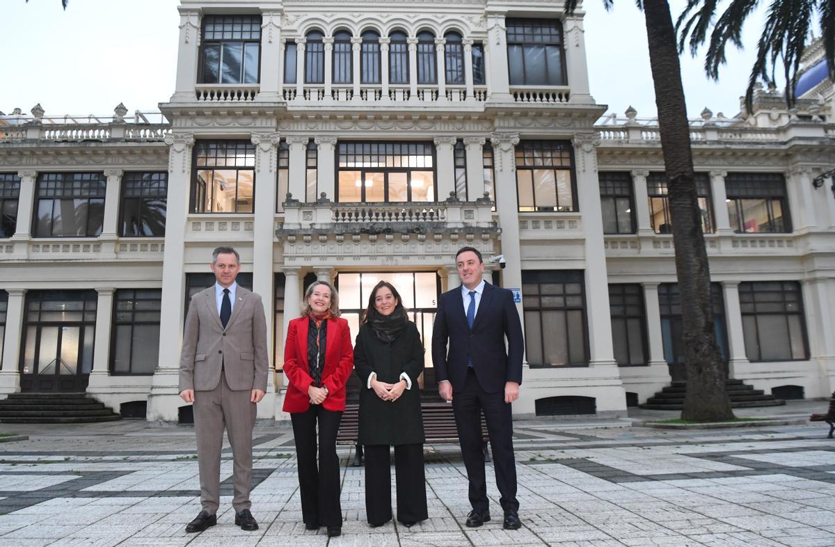 Nadia Calviño, en A Coruña tras la elección de la ciudad para albergar ...