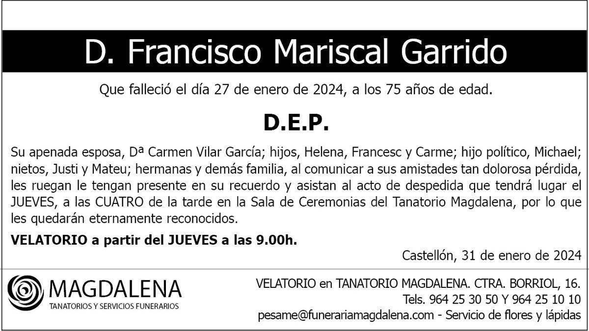 D. Francisco Mariscal Garrido