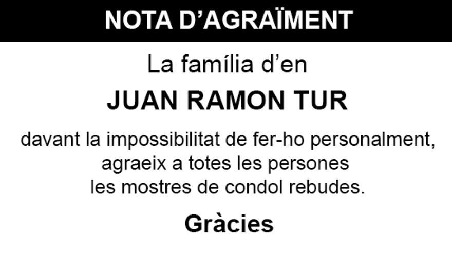 Nota de agradecimiento de don Juan Ramon Tur - Diario de Ibiza