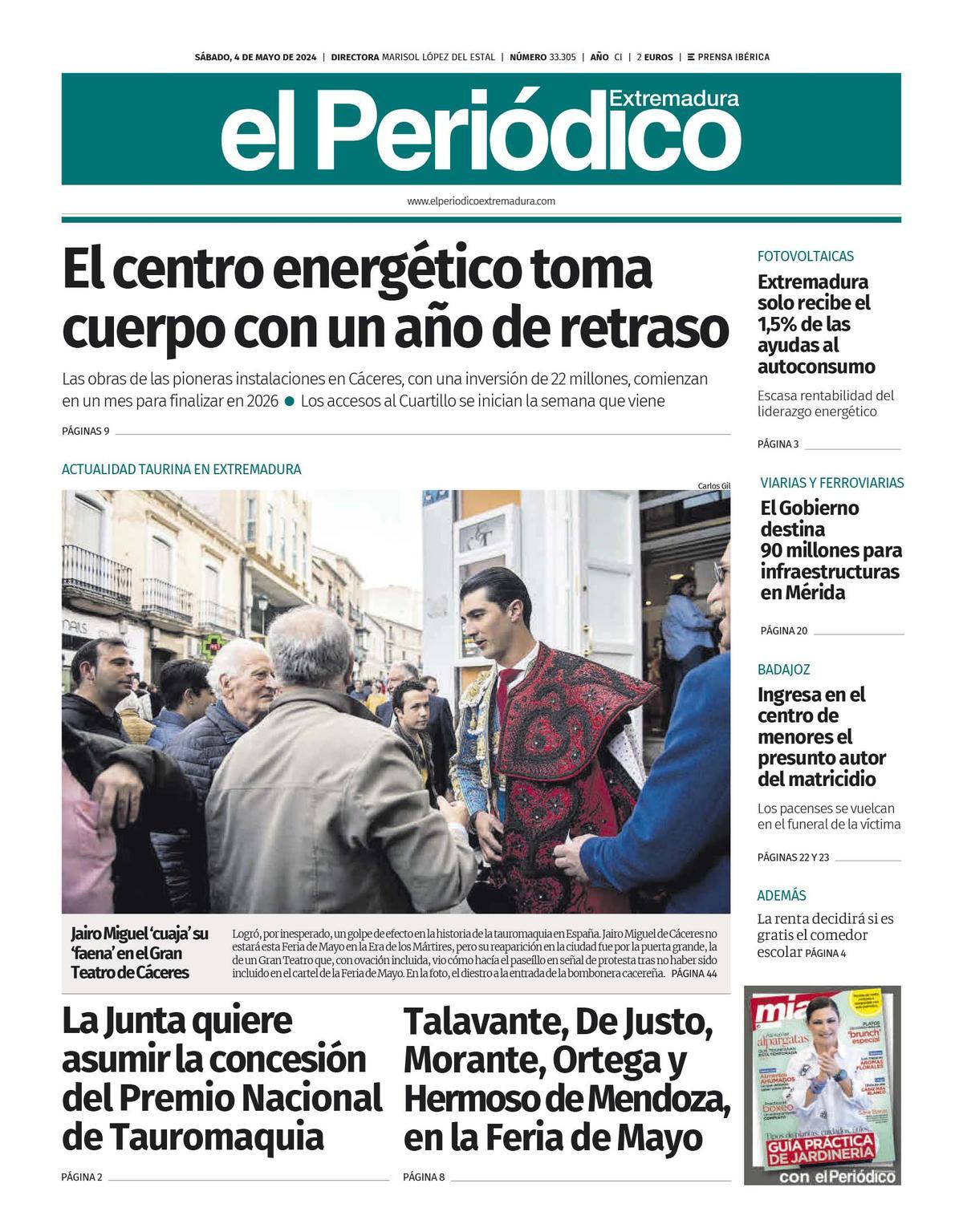 Consulta la portada correspondiente al día 4 de mayo de 2024