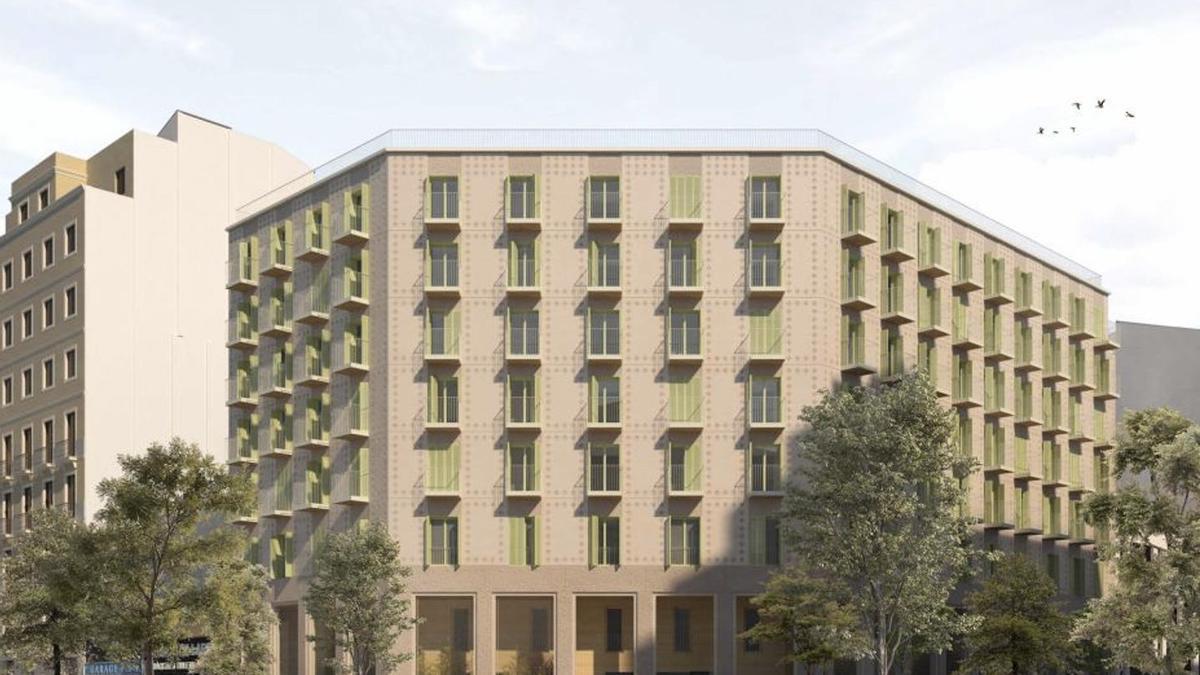 Barcelona licita 64 nuevas viviendas públicas y un CAP en la esquina de la Gran Via con Nàpols