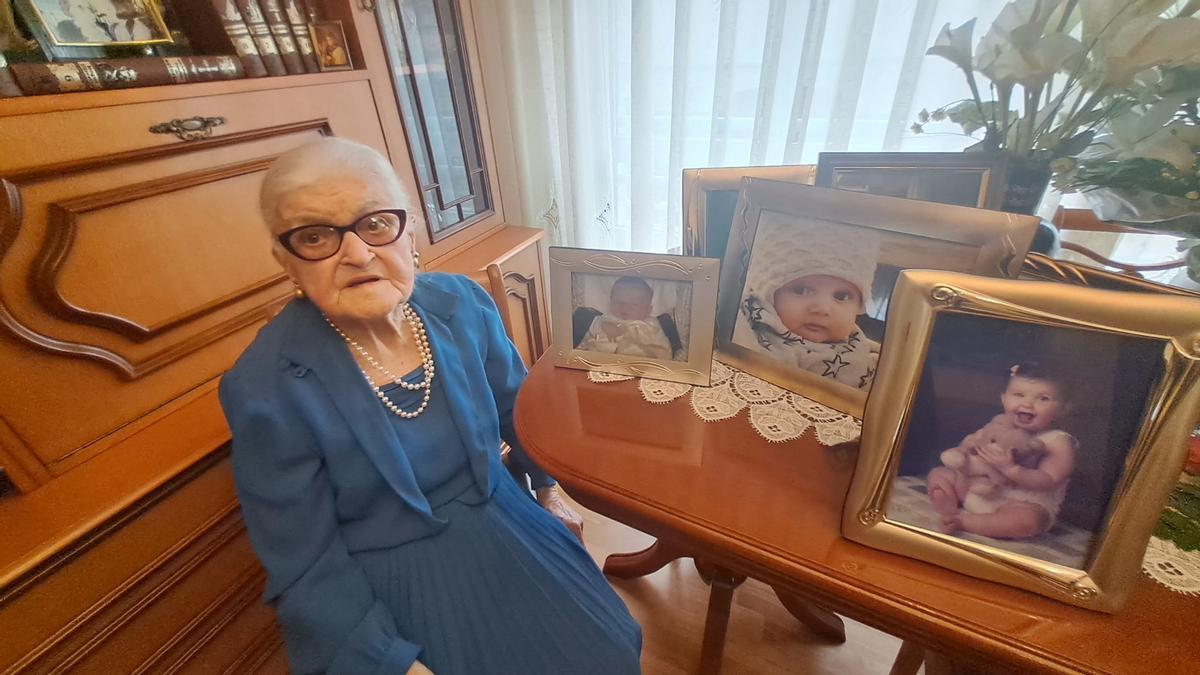 Piedad López, la bisabuela mierense que anima a Nadal y quiso ser monja