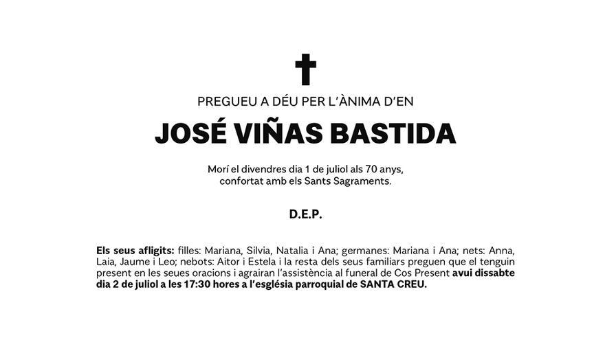 Esquela José Viñas Bastida - Diario de Ibiza