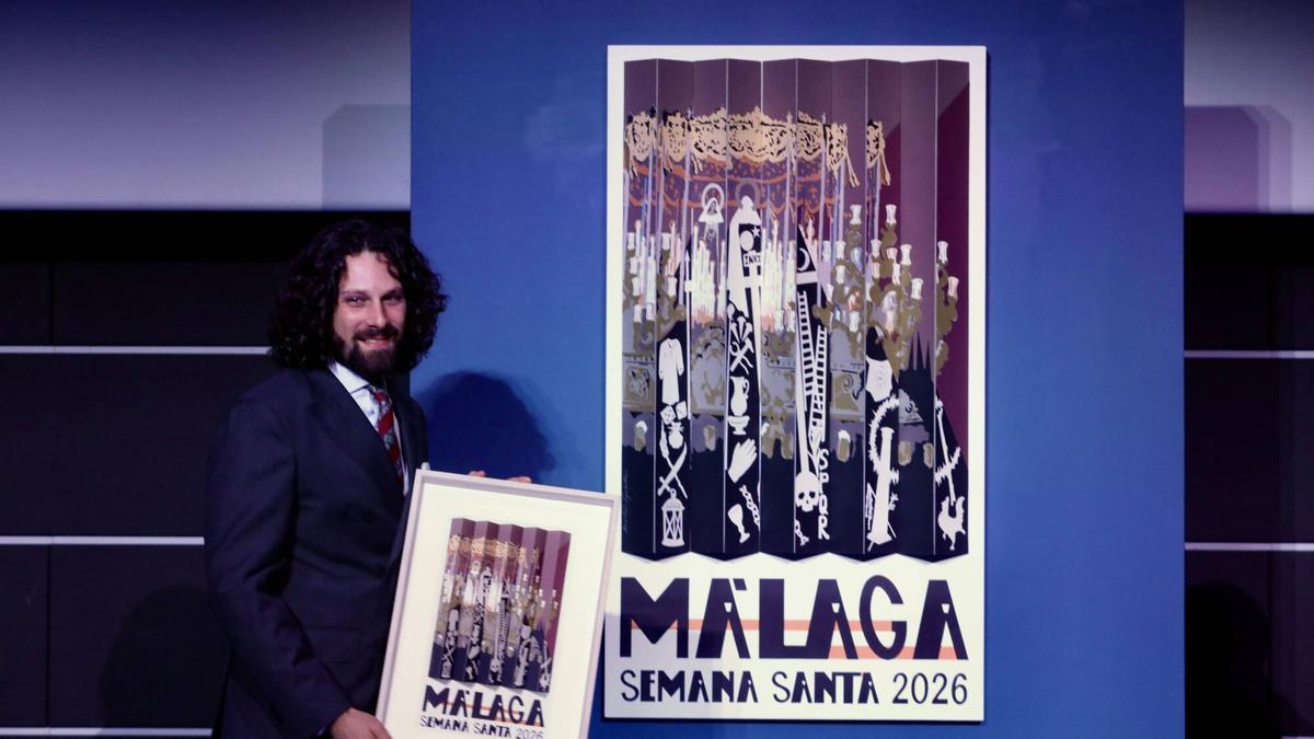 Cartel Semana Santa Málaga 2026 de Martín España: un holograma ...