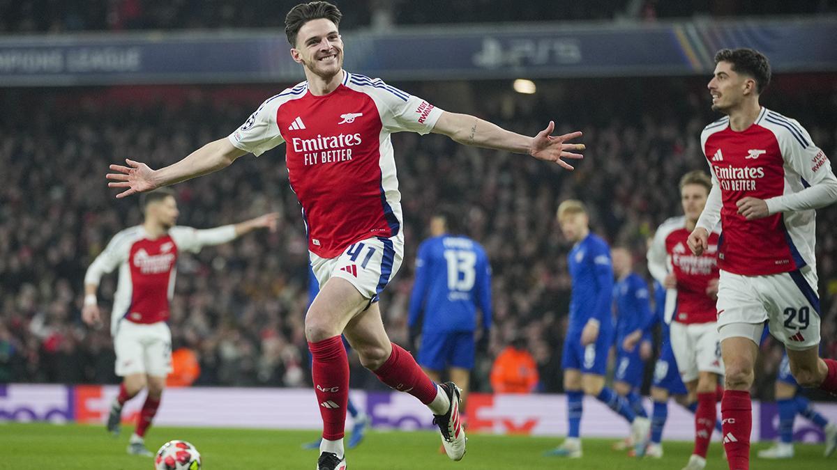 Arsenal - Dinamo Zagreb: El gol de Declan Rice