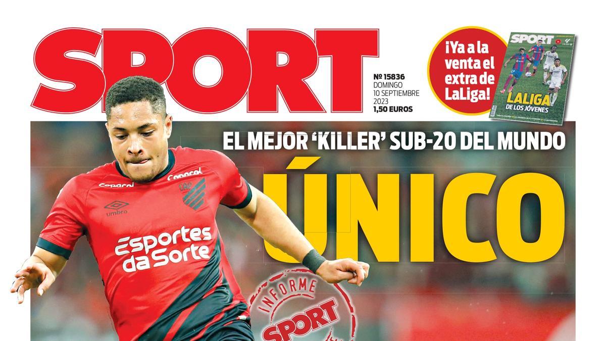 Esta es la portada SPORT de hoy, domingo 10 de septiembre