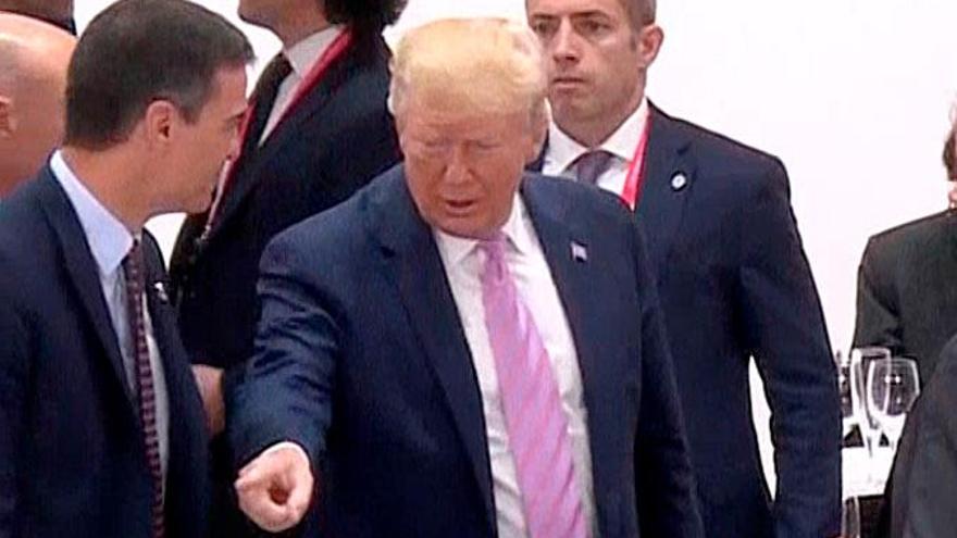 Trump 'manda sentar' a Pedro Sánchez en el G20