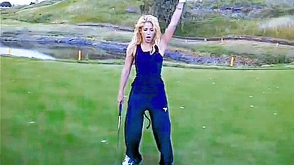 Shakira cuelga en su web sus clases de golf
