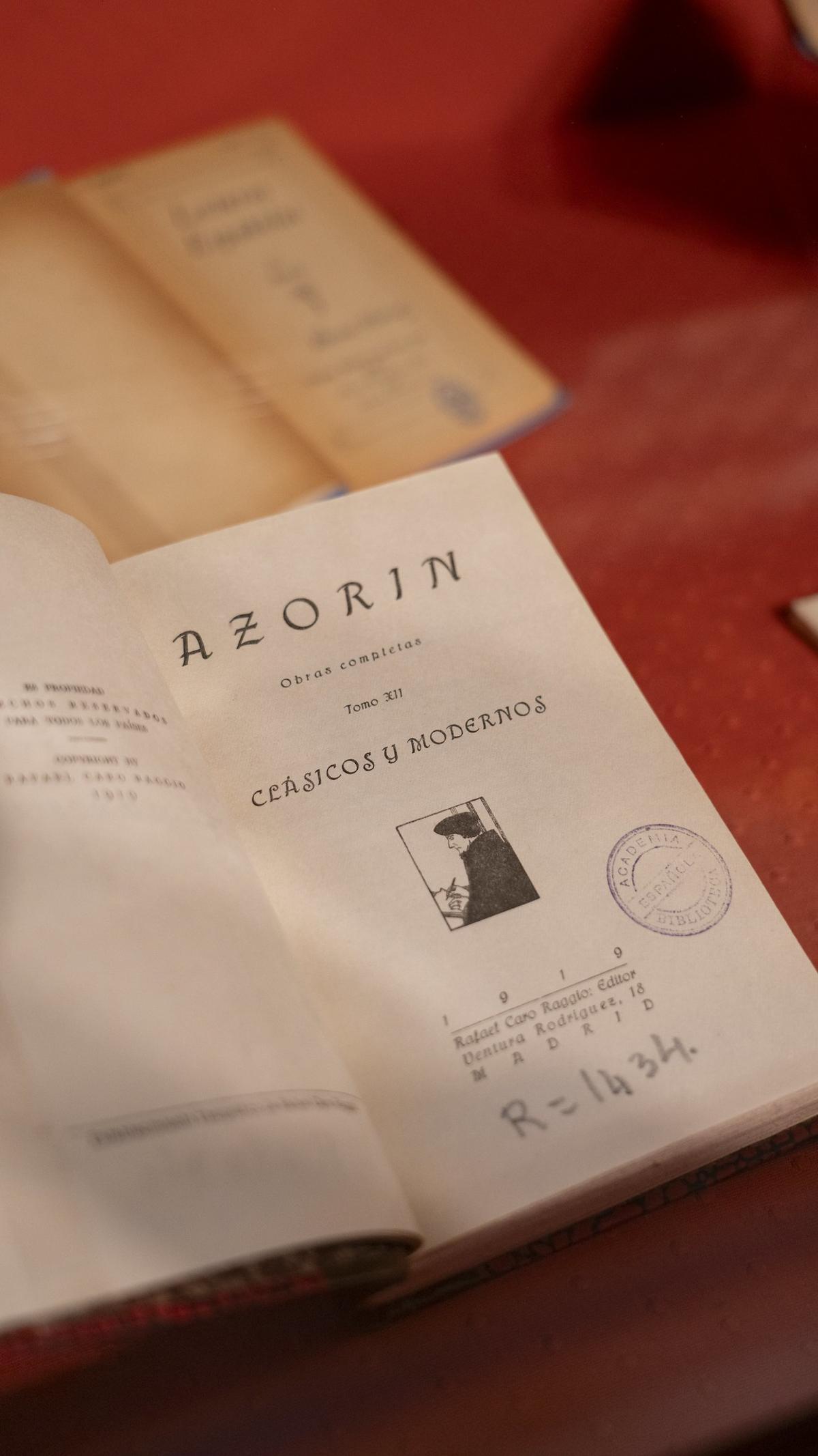Exposición de Azorín en la RAE