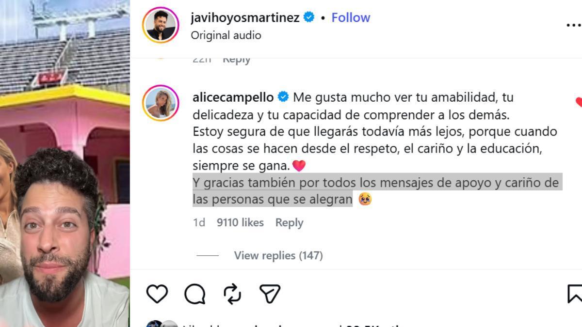 Alice Campello se pronuncia por primera vez tras reconciliarse con ...