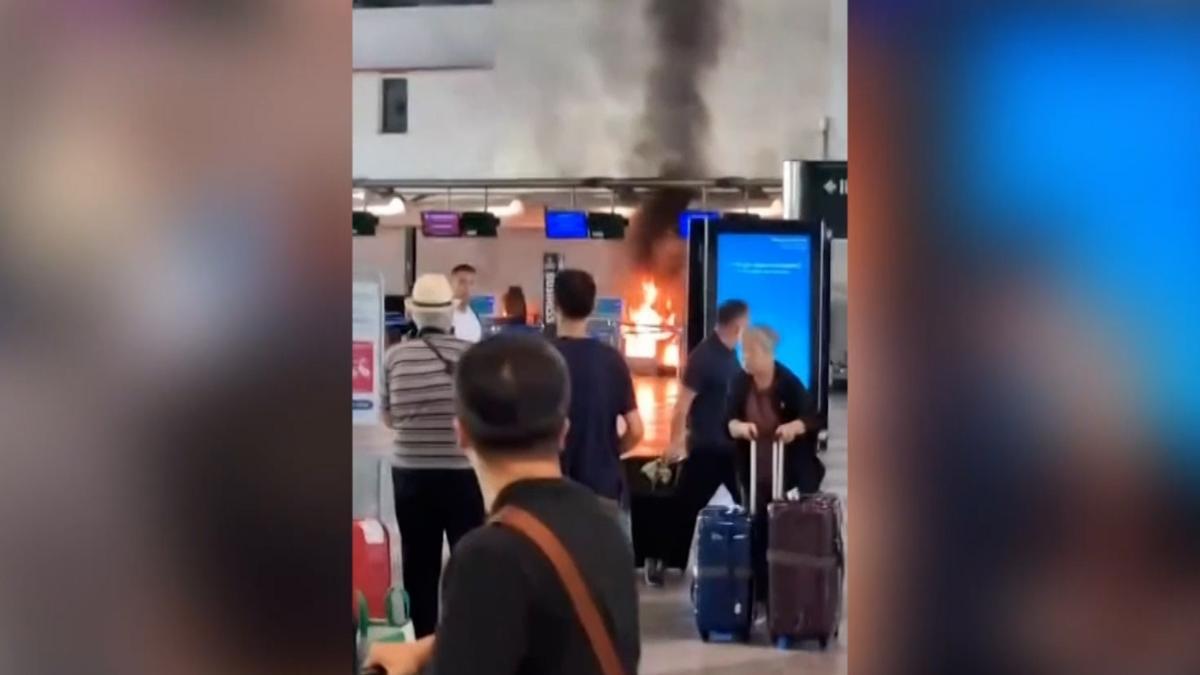 INCENDIA MOSTRADOR AEROPUERTO MILÁN | Detenido un hombre por incendiar y martillear un mostrador ...