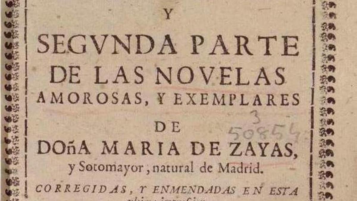 LIBROS EN MÁLAGA | María de Zayas, una ilustre olvidada