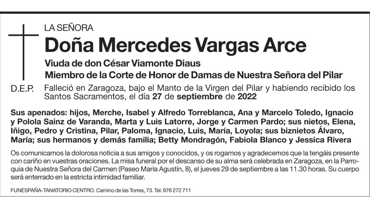 Doña Mercedes Vargas Arce