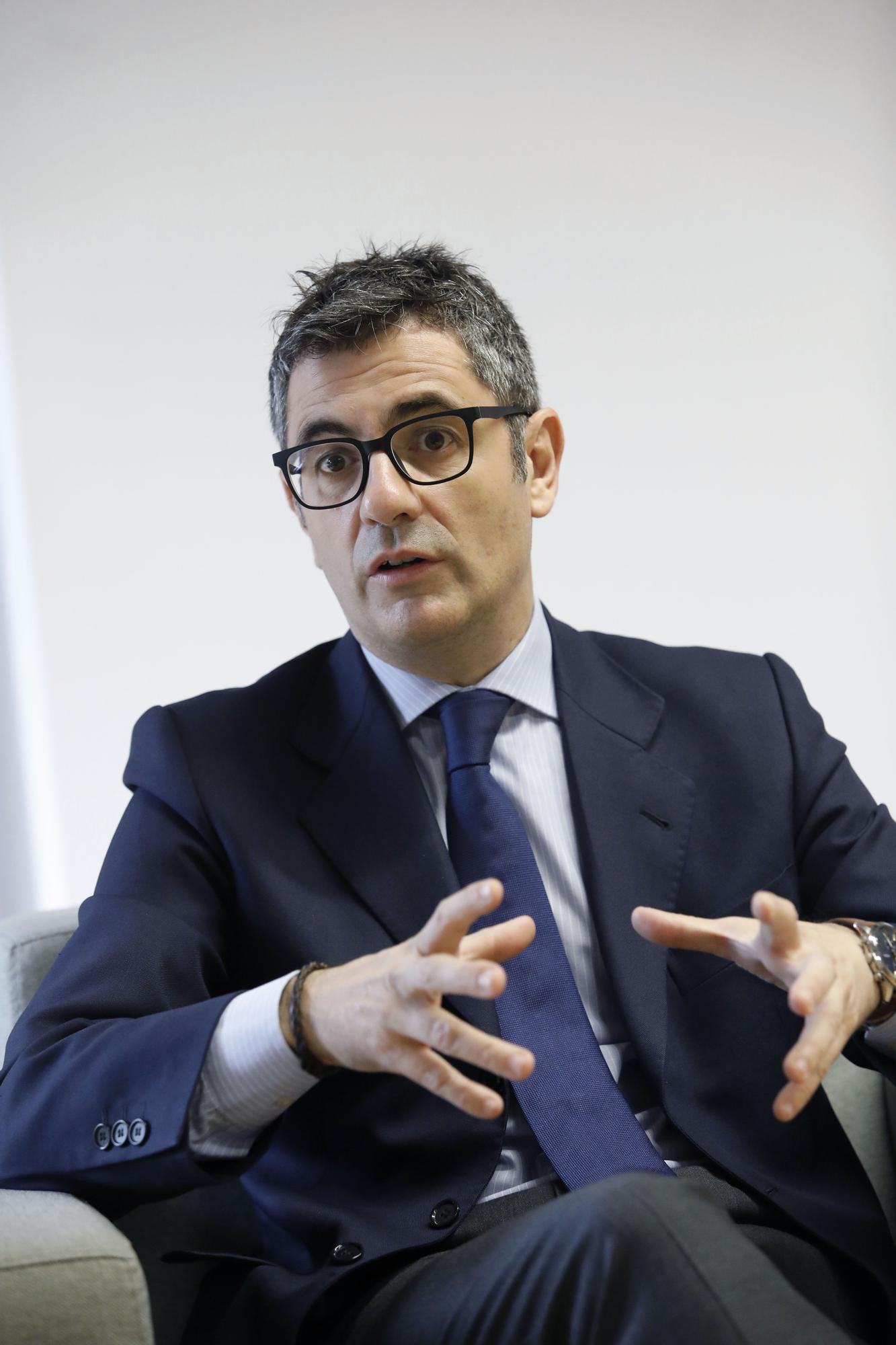 La entrevista al ministro Félix Bolaños, en imágenes