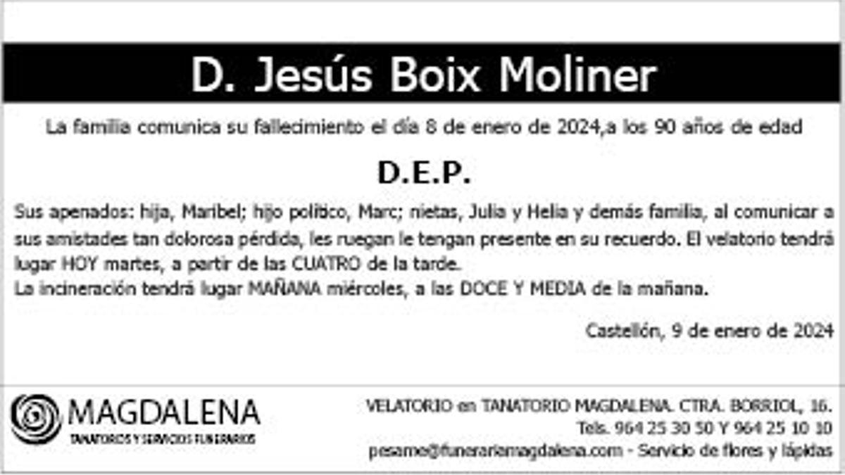 D. Jesús Boix Moliner