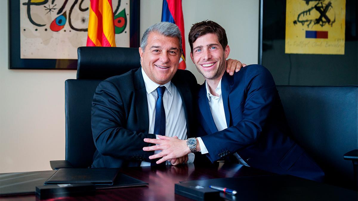 Sergi Roberto renueva con el Barça hasta 2024: así ha sido el acto de ...