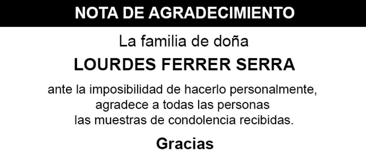 Nota Lourdes Ferrer Serra