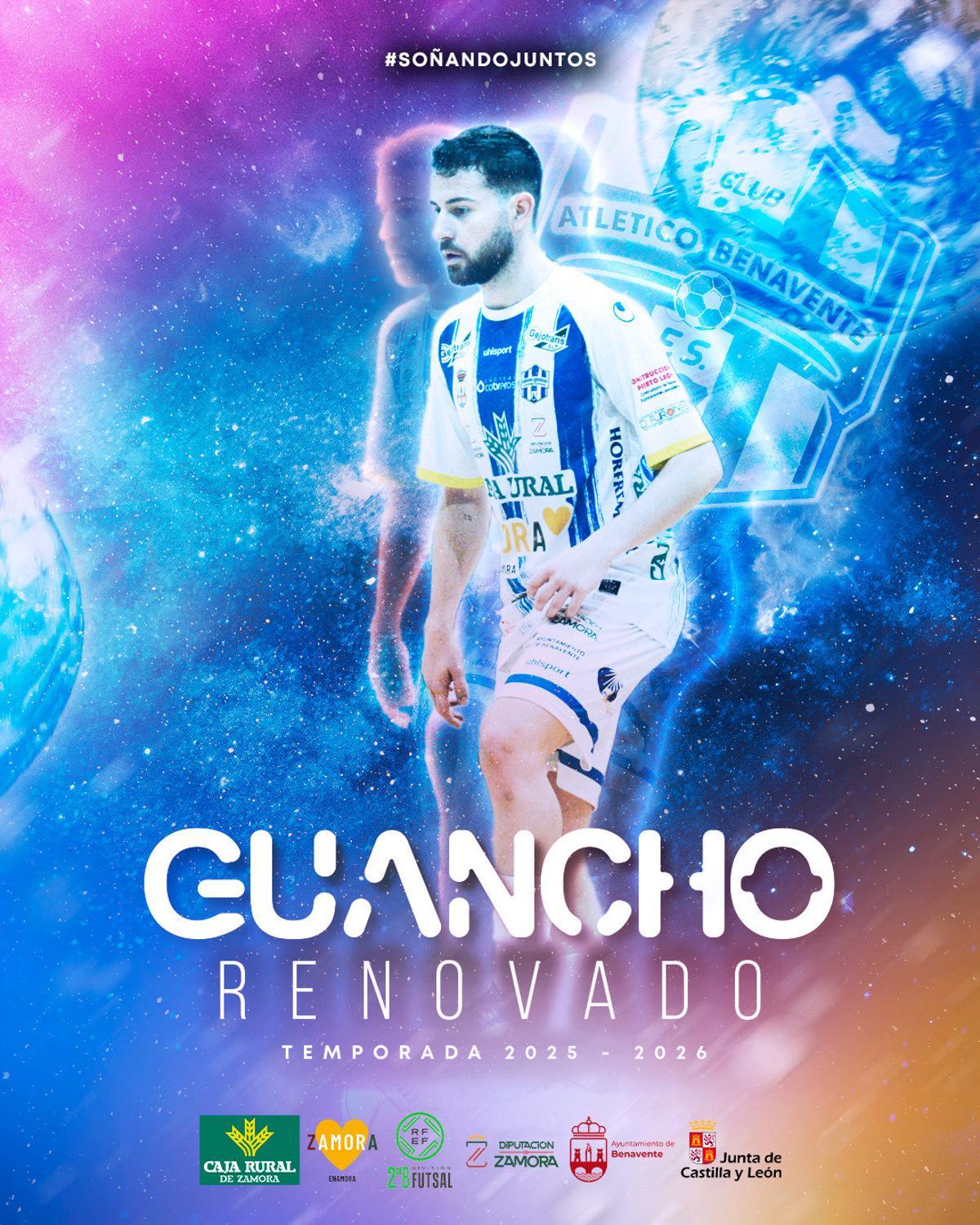 Guancho renueva una temporada más con el Atlético Benavente