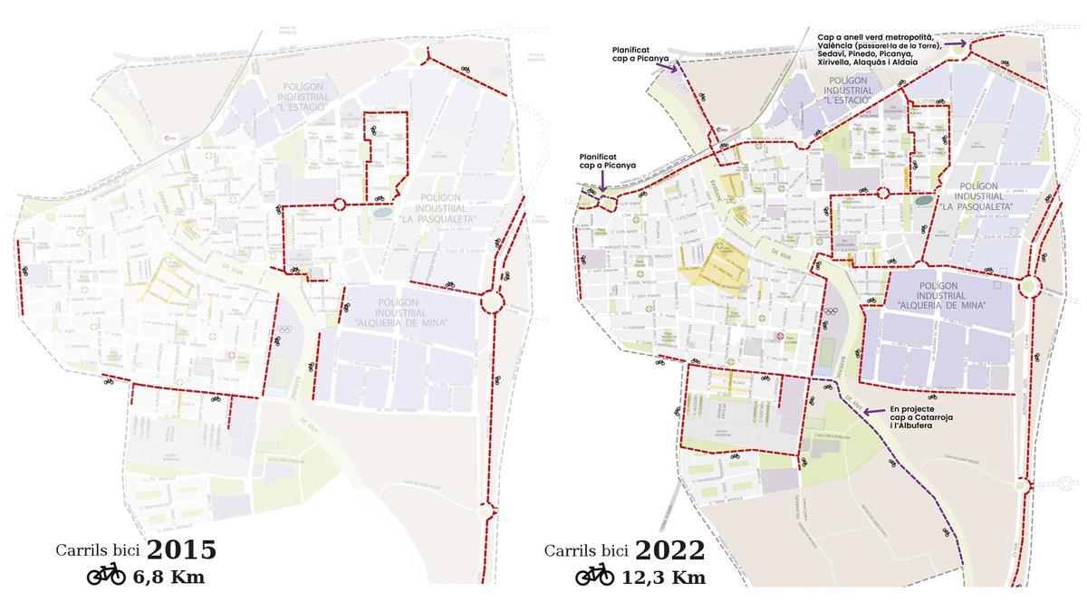 Paiporta duplica la red de carril bici desde 2015