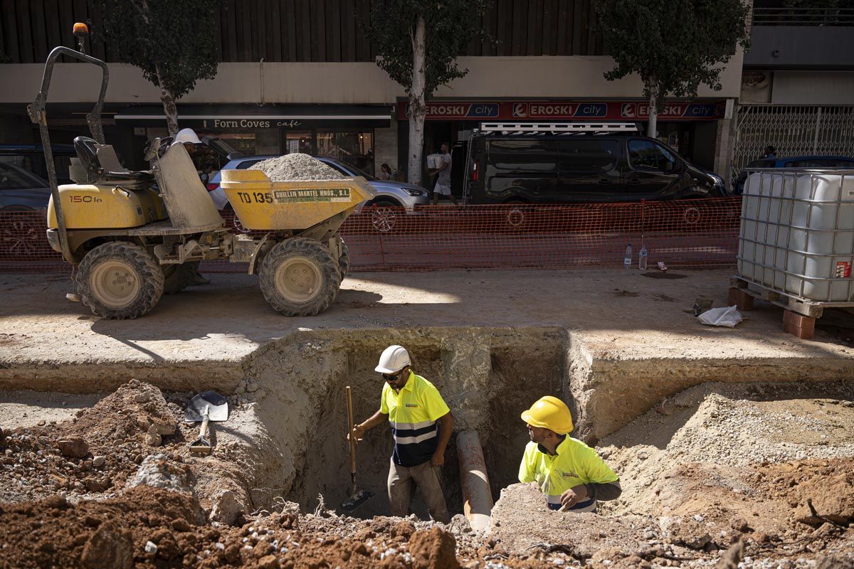 Obras en la avenida Isidor Macabich de Ibiza - Diario de Ibiza