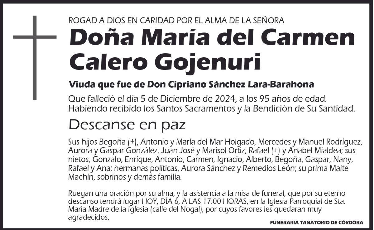 María del Carmen Calero Gojenuri