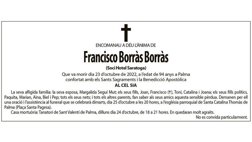 Francisco Borràs Borràs