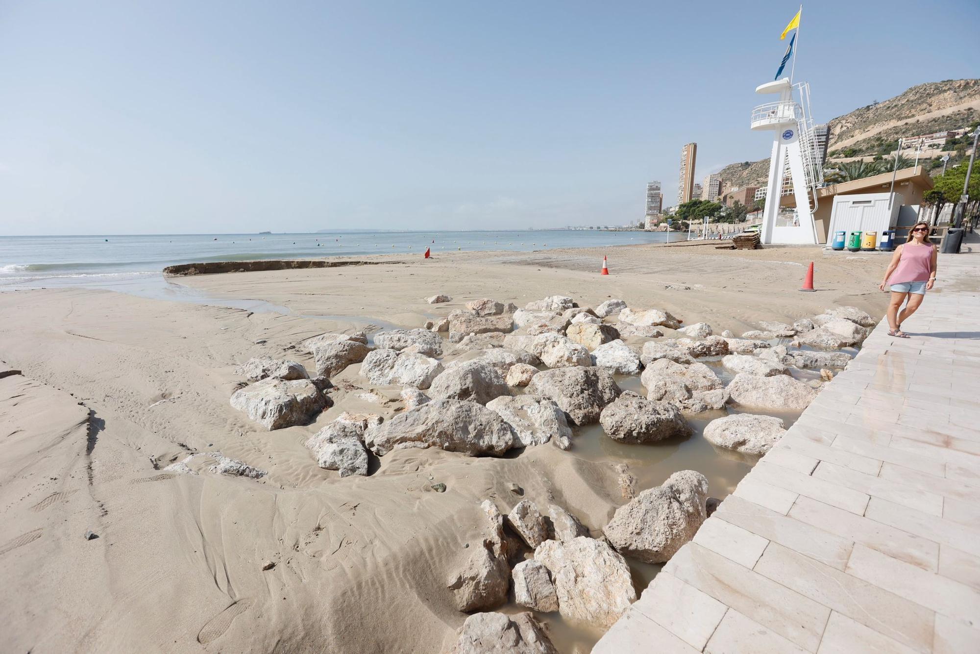 Así ha quedado la Albufereta tras las intensas lluvias de esta mañana ...