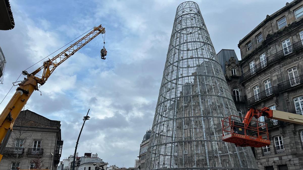 El árbol de Porta do Sol empieza a decir adiós (por unos meses)