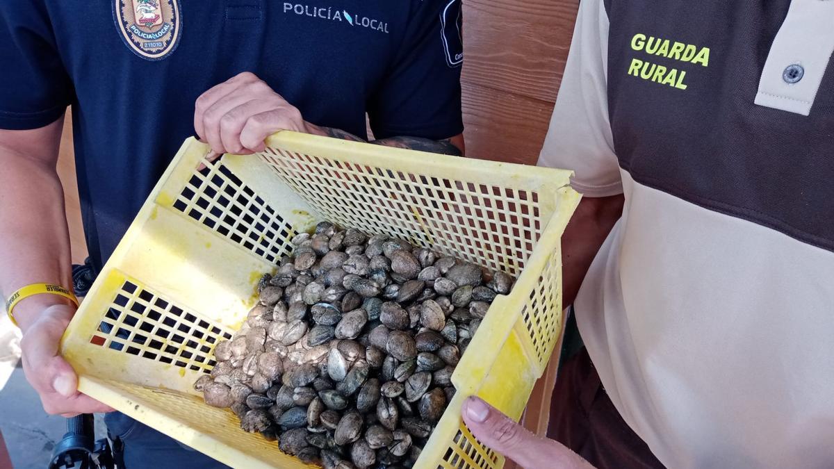 Identificado un turista tras recoger 4 kilos de almeja en una playa de Poio