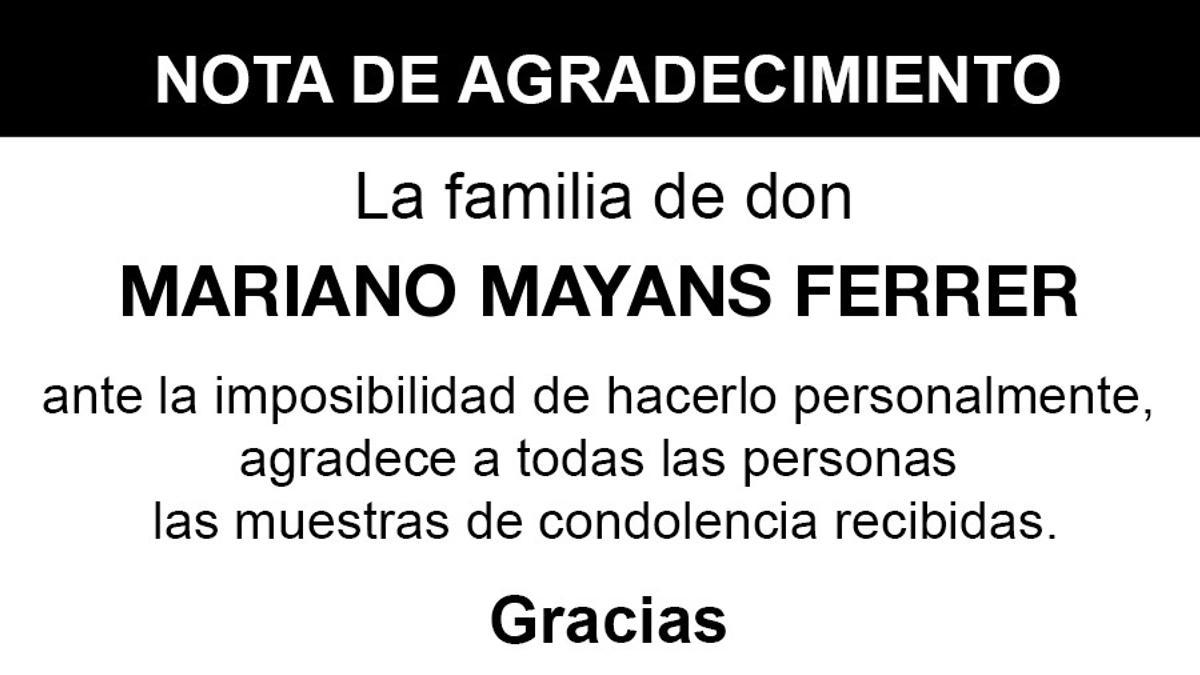 Nota Mariano Mayans Ferrer